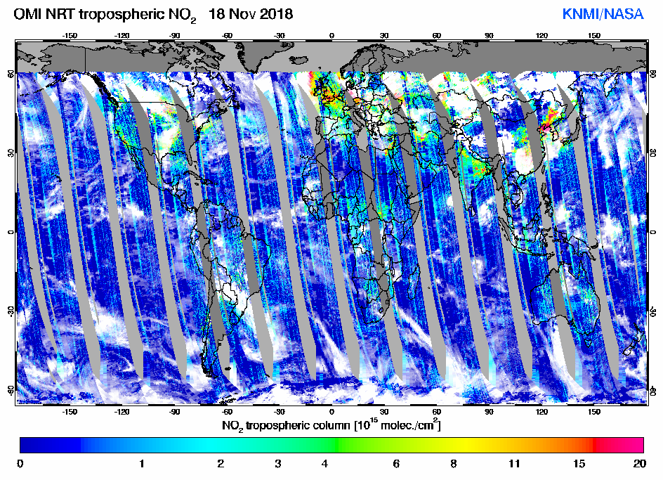 TEMIS -- Regional Tropospheric NO2 columns from OMI -- archive