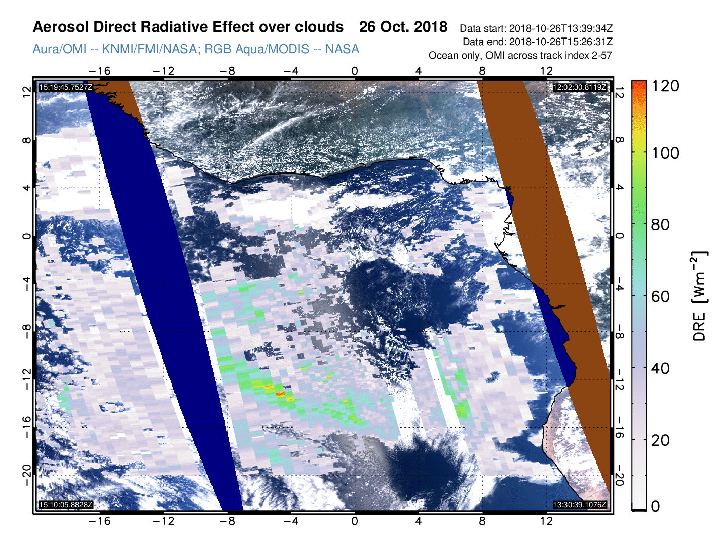 TEMIS -- Aerosol Direct Radiative Effect over clouds from OMI and MODIS ...