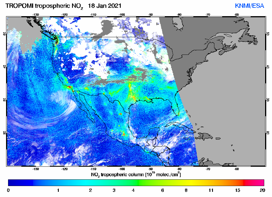 TEMIS -- Regional Tropospheric NO2 columns from TROPOMI -- archive