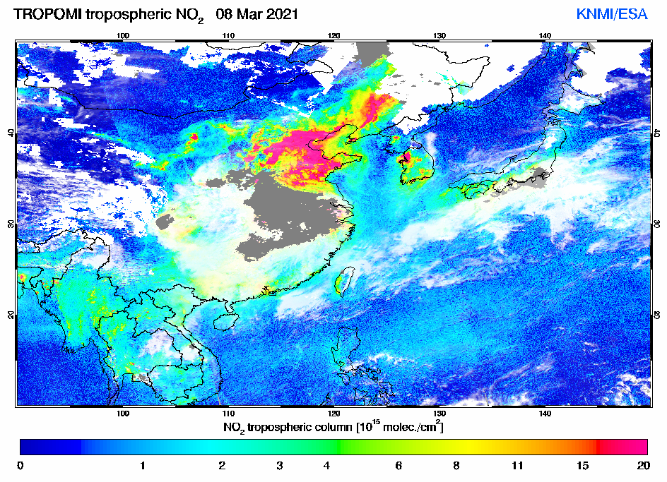 TEMIS -- Regional Tropospheric NO2 columns from TROPOMI -- archive