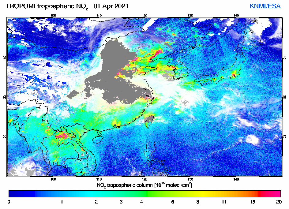 TEMIS -- Regional Tropospheric NO2 columns from TROPOMI -- archive